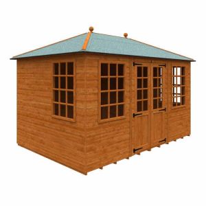 12 x 8 Feet Georgian Pyramid 12mm Shed - Solid Wood/Softwood/Pine ...