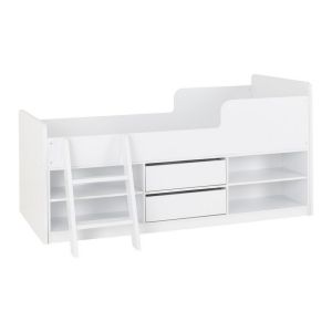 Felix Low Sleeper Bed - L131 x W198 x H100 cm - White