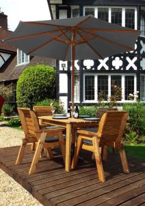 Four Seater Rectangular Table Set with Cushions - W220 x D190 x H98 ...