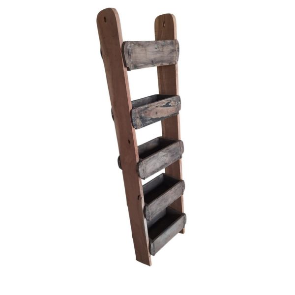 Reclaimed Wall 5 Brick Rack - Wood - L120 x W32 x H14 cm